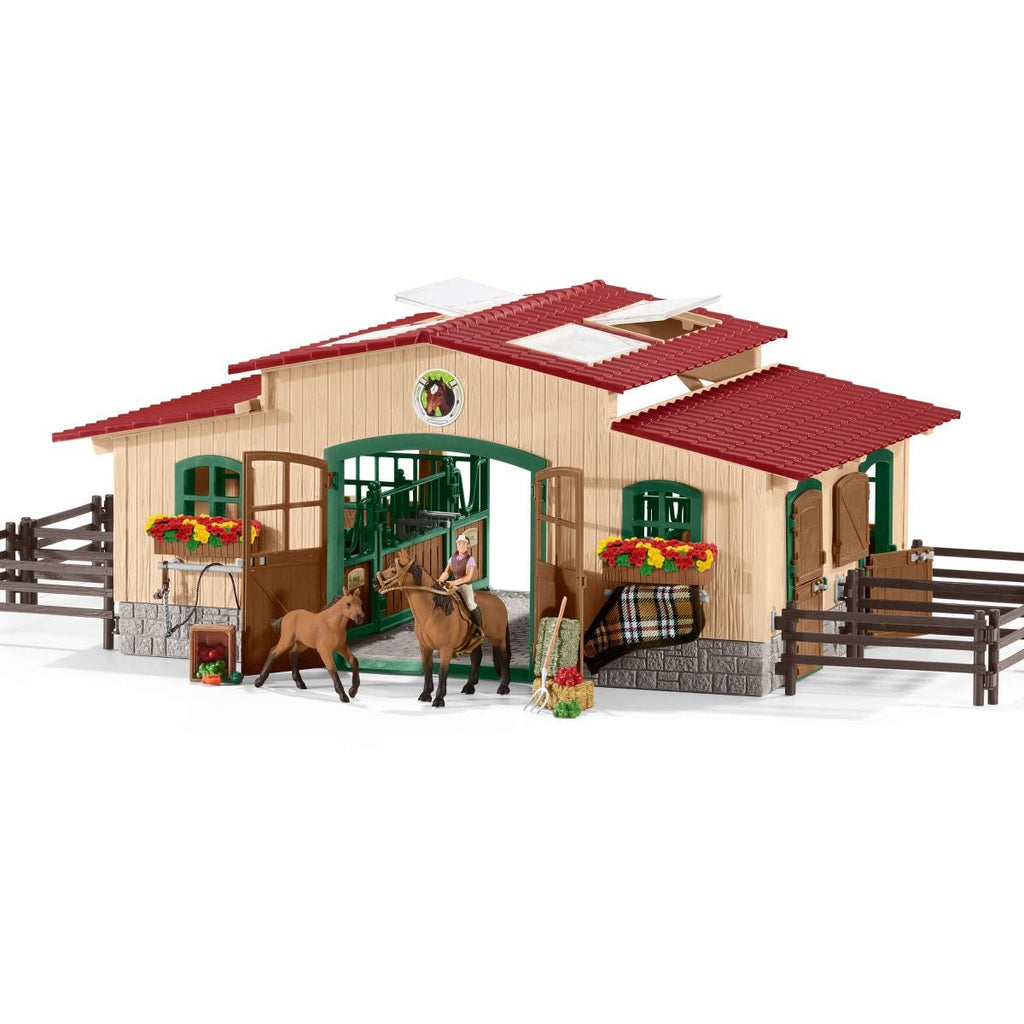 Stable with horses and accessories 42195 | Schleich USA Inc.