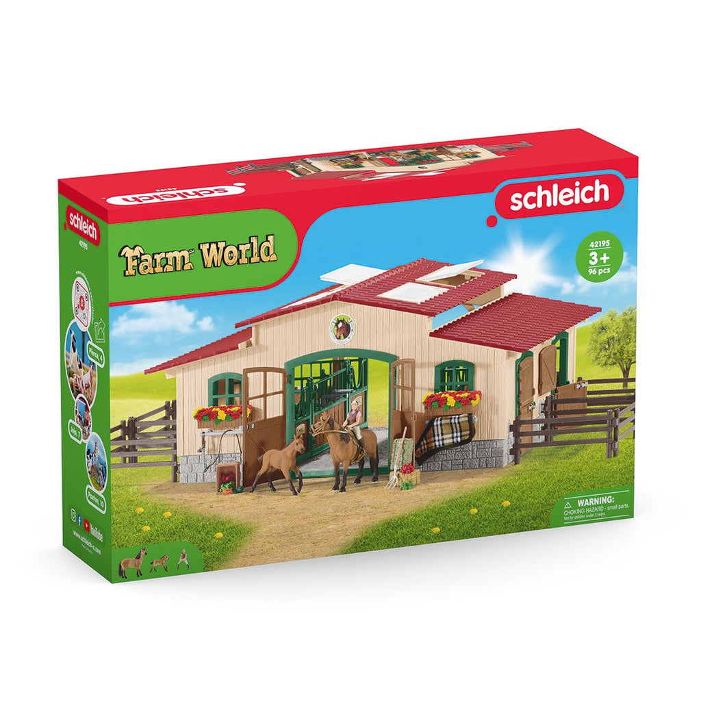 Stable with horses and accessories 42195 | Schleich USA Inc.