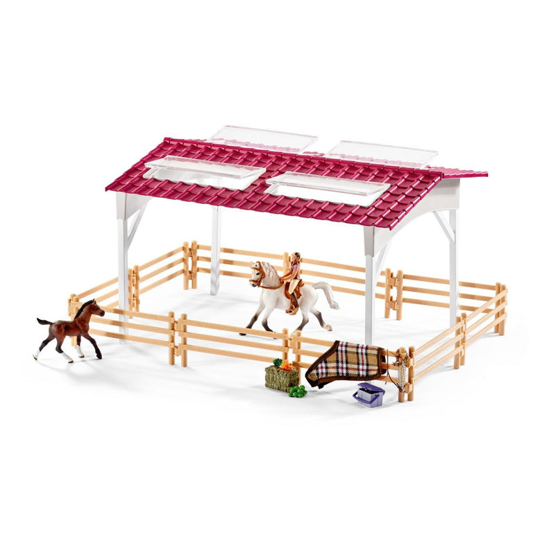 Riding centre with rider and horses 42344 | Schleich USA Inc.